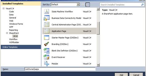 Sharepoint Journey How To Create Custom Application Page In Sharepoint 2010 To Get List Owners
