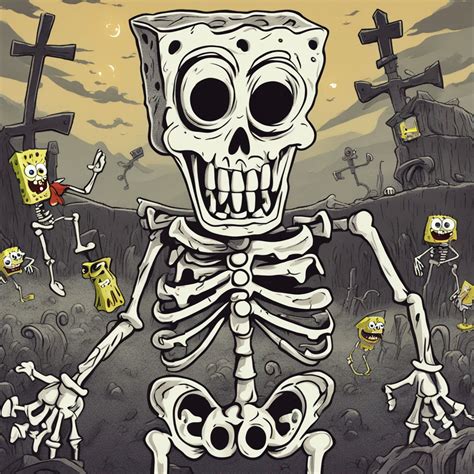 Spongebob Scary Skeleton By Natrowe23 On Deviantart