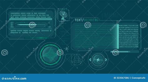Decoding Satellite And Radio Telescope Data About An Object Stock Vector Illustration Of