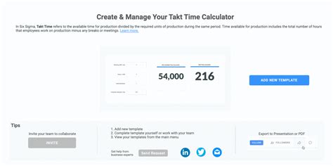 Takt Time Calculator Template Six Sigma Software Online Tools