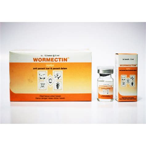 Jual Wormectin Obat Scabies Inject 5 Ml Free Alat Suntik 1 Ml