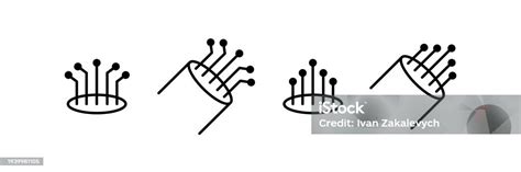 광섬유 케이블 아이콘 세트입니다 편집 가능한 획 벡터 일러스트 레이 션 디자인 0명에 대한 스톡 벡터 아트 및 기타 이미지