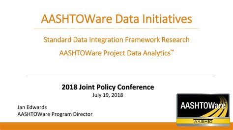 pdf standard data integration framework research aashtoware › wp