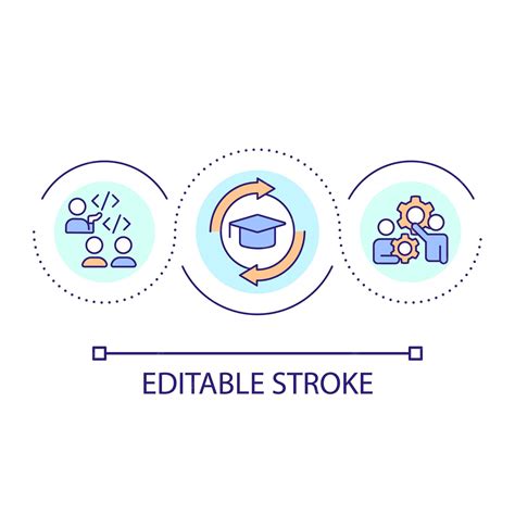 Premium Vector It Education Loop Concept Icon