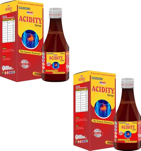 30m Ayurvedic Acidity Medicine Syrup 2 X 200 Ml For Hyperacidity