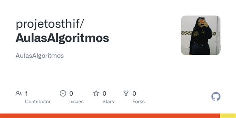 GitHub Projetosthif AulasAlgoritmos AulasAlgoritmos