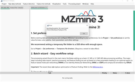 Error Importing Thermo Raw And Mzml Files · Issue 823 · Mzminemzmine3 · Github