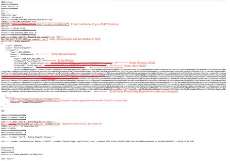 oac automatically take snapshot using rest api and store in oci bucket — oracle analytics