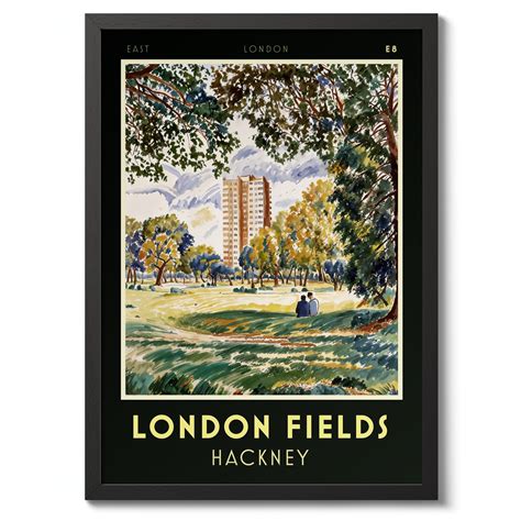 London Fields Hackney Travel Framed Prints And Posters Animato