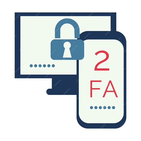 Premium Vector Twofactor Authorization To Log In A Smartphone And A Computer With A Lock 2fa