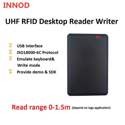 0 15m Long Range Usb Desktop Uhf Rfid Reader Writer For Access Control System Free Demo