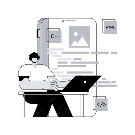 Premium Vector Mobile Application Development Abstract Concept Vector Illustration