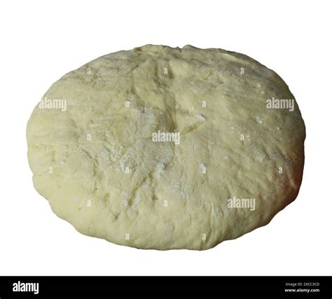 Fresh Yeast Dough Isolated On White Background Top View Fermented