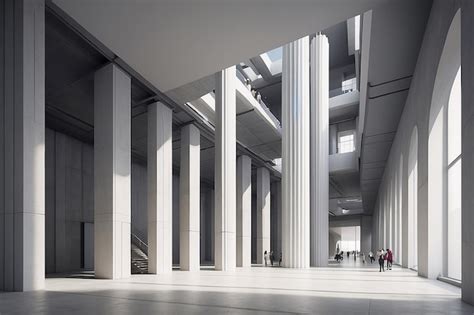 Premium Photo Conceptual Architecture Column Between Space For Defined Function Of Space