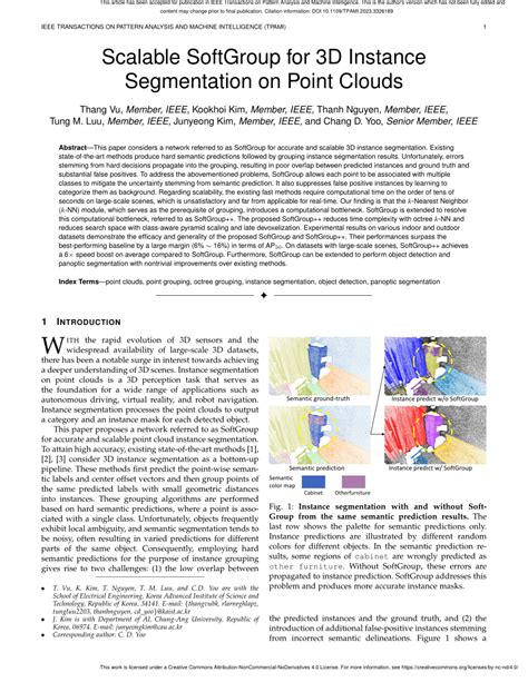 PDF Scalable SoftGroup For 3D Instance Segmentation On Point Clouds