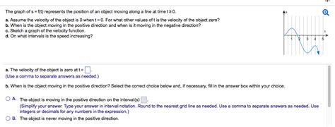 solved the graph of s f t represents the position of an