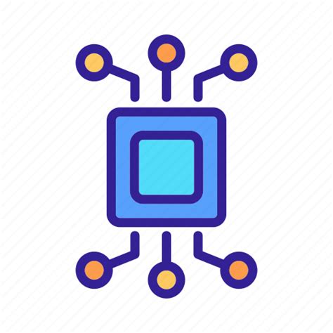 Chip Circuit Concept Contour Cpu Icon Download On Iconfinder