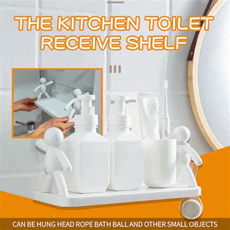 Floating Shelf Wall Mounted Non Perforated Humanoid Storage Shelf🔥🔥 Accracodshop