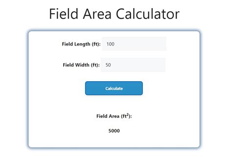 Field Area Calculator Savvy Calculator