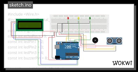 Pendeteksi Banjir Wokwi ESP32 STM32 Arduino Simulator