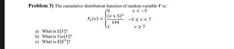 Solved Problem 3 The Cumulative Distribution Function Of