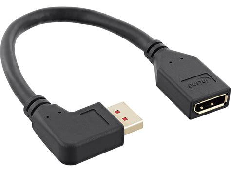 INLINE InLine DisplayPort 1 4 Adapterkabel ST BU 8K4K Links Gewinkelt Kabel Displayport