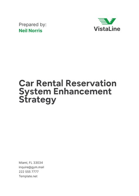 Free Car Rental Reservation System Enhancement Strategy Template To Edit Online