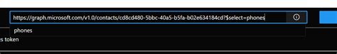 Property Phones Of Orgcontact On Graphapi Cant Be Selected · Issue