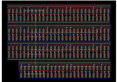 9 Synchronous 4 Bit Up Counter Layout