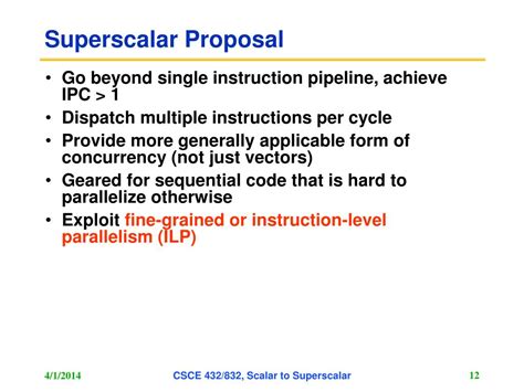 Ppt Csce 432832 High Performance Processor Architectures Scalar To Superscalar Powerpoint
