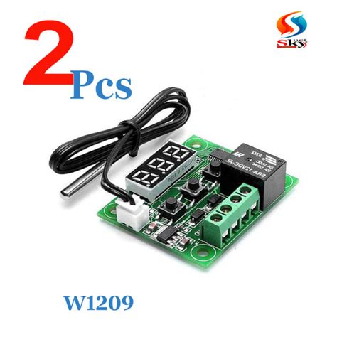 2pcs W1209 Incubator Temperature Controller Dc 12v 10a Relay Three