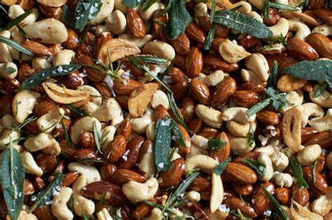 Oven Roasted Nuts With Rosemary Sage And Crispy Garlic Fine Foods Blog