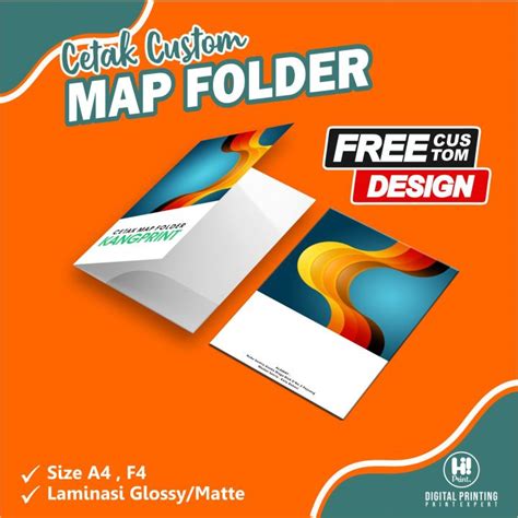 Cetak Map Folder Custom Desain Lazada Indonesia