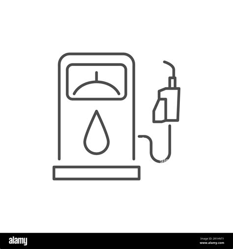 Gasoline Station Related Vector Linear Icon Filling Station Linear