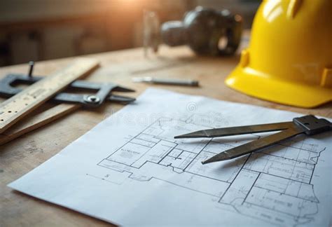 Yellow Safety Construction Architectural Blueprints Construction