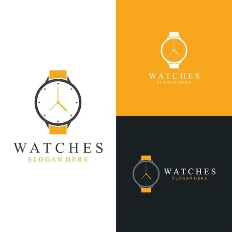 Mod Le De Logo D Horloge Pour Montre Ou Alarme Vecteur Premium