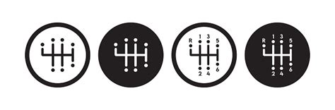 변속기 자동차 아이콘 세트 기어 박스 벡터 아이콘 컬렉션 자동차 기어 기호 변속기 수동 기호 5에 대한 스톡 벡터 아트 및 기타 이미지 Istock