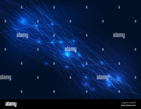 Abstract Technology Background Overlapping Light Lines Represent The Big Data Technology That