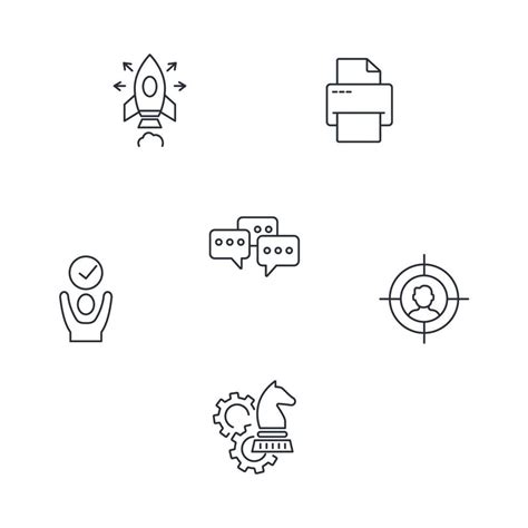 Conjunto De Iconos De Marketing Elementos De Vector De Símbolo De