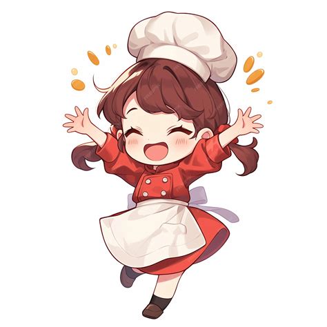 Premium Photo Cute Chibi Anime Chef Girl