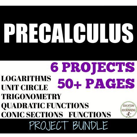 precalculus project bundle — education with docrunning