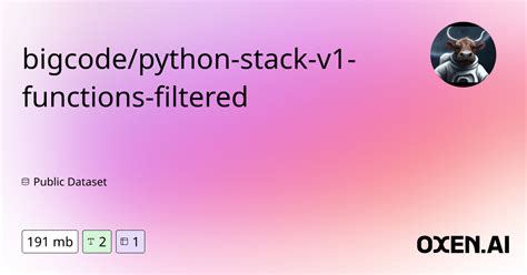 Bigcodepython Stack V1 Functions Filtered At Main Bigcodepython