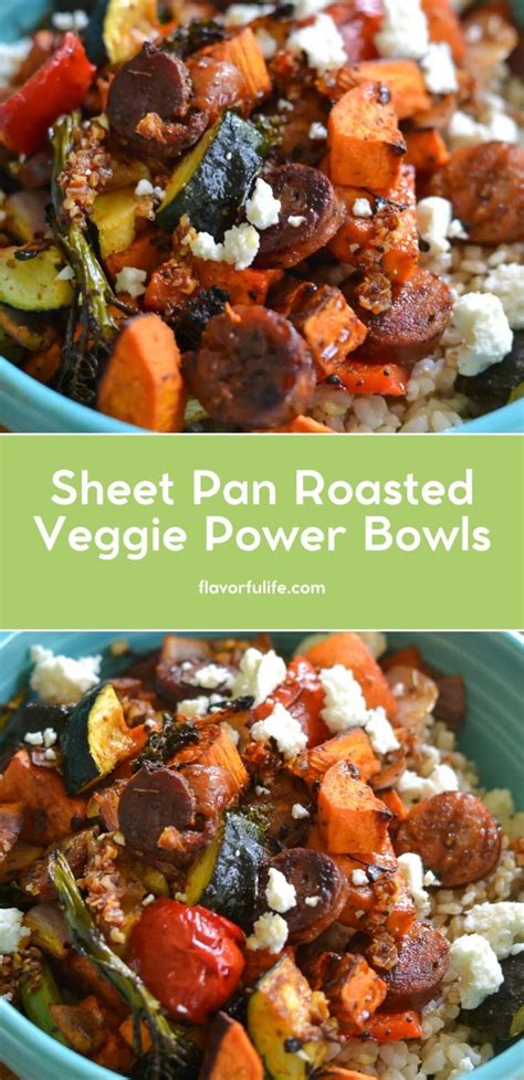 Sheet Pan Roasted Veggie Power Bowls Recipe Roasted Vegetable