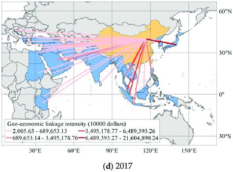 The Spatial Distribution Of Geo Economic Linkage Intensity Between Download Scientific Diagram