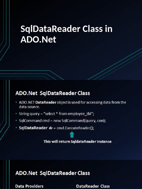 Sqldatareader Class In Ado Pdf