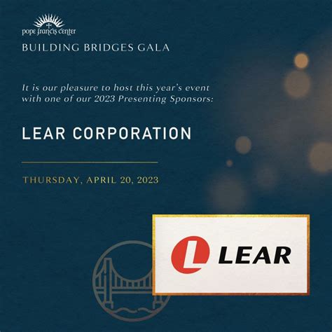 We Are Pleased To Announce Lear Corporation As One Of The Presenting Sponsors For The 2023