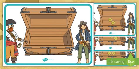 Treasure Chest Counting Posters Teacher Made