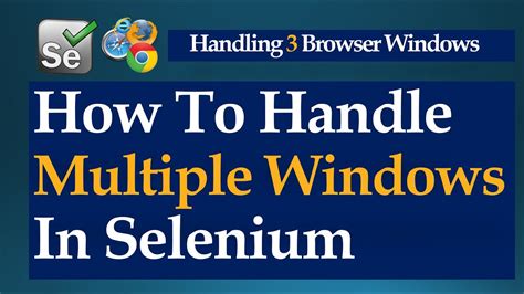How To Handle Multiple Windows In Selenium Webdriver For Java Beginners Tutorial Youtube