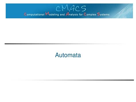 Ppt Automata Powerpoint Presentation Free Download Id1575402