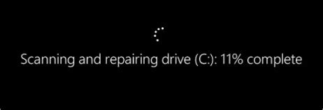 CHKDSK Stuck In Windows Quick Fixes Widget Box